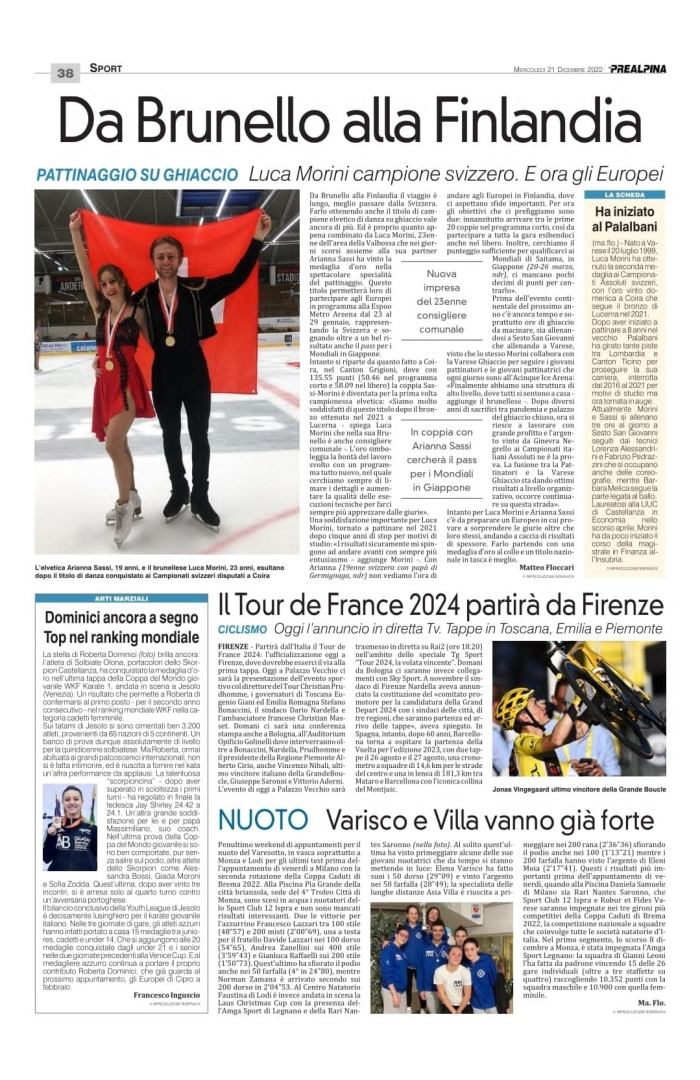 Arianna Sassi & Luca Morini - Profilo di sponsorizzazione | Sponsoo